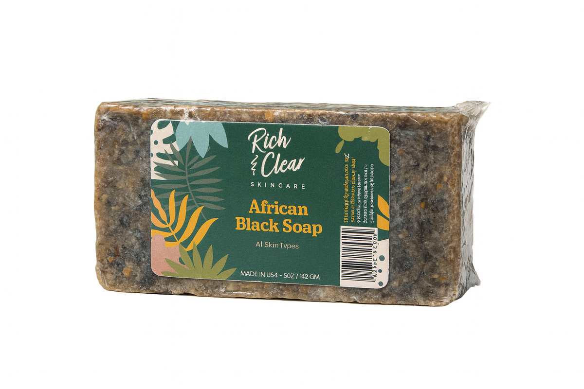 African Black Soap – Rich & Clear Cosmetics